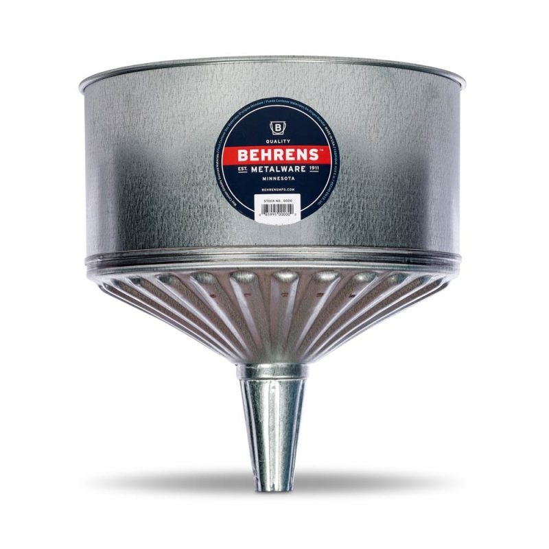 Galvanized Steel Funnels & Pans | Behrens Metal Pans & Funnels