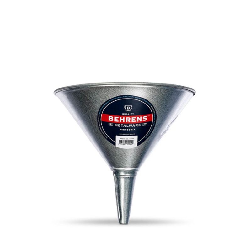 Galvanized Steel Funnels & Pans | Behrens Metal Pans & Funnels